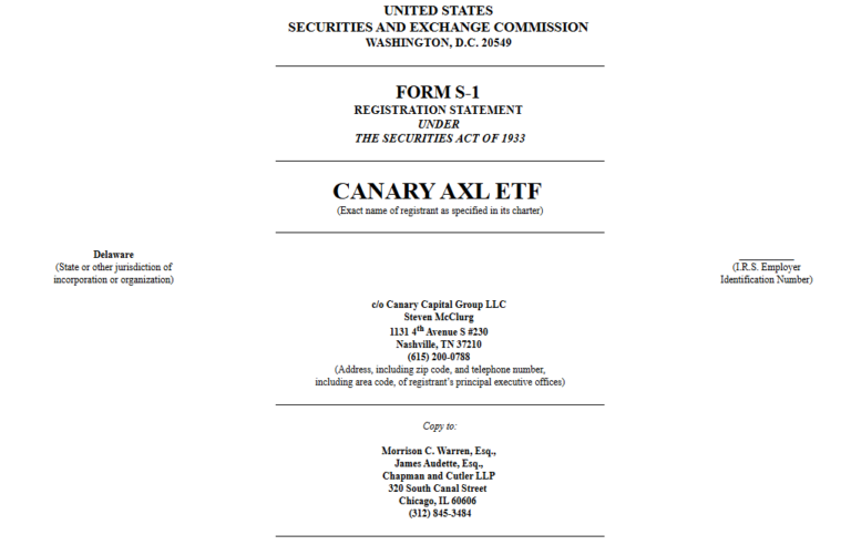 Canary Capital Files for Axelar ETF Triggering 20% Price Jump in AXL ...