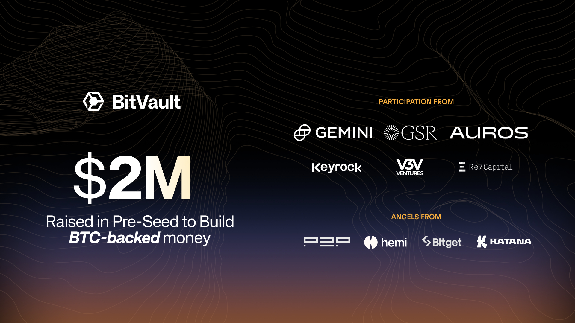 BitVault Raises $2M from GSR, Gemini, and Auros to Launch BTC-Backed Money - TheNewsCrypto